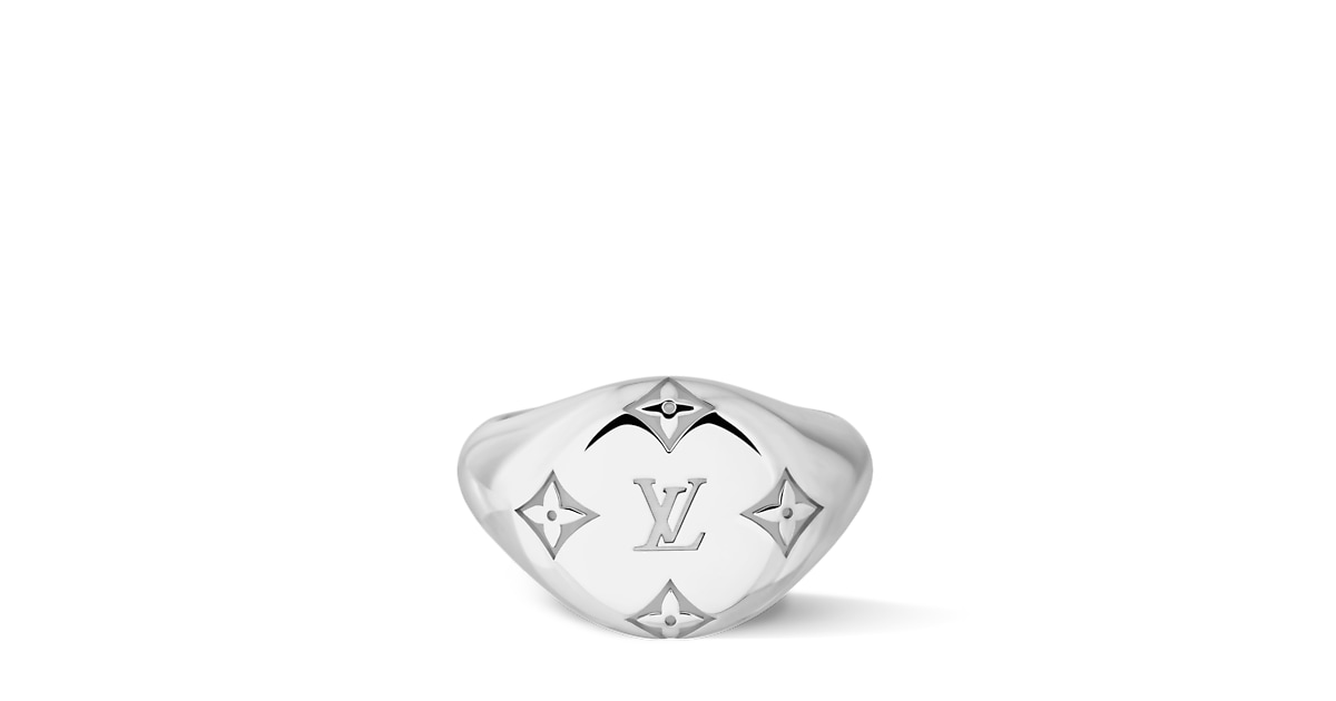 Anello con sigillo Les Gastons Vuitton, oro bianco - Categorie | LOUIS ...