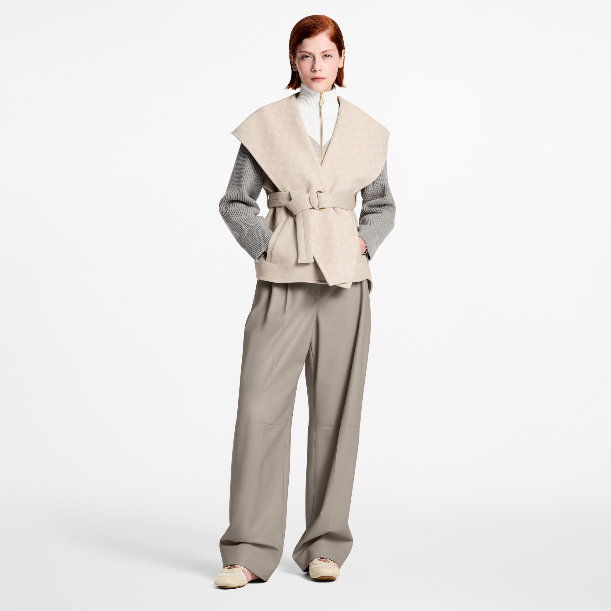 Cappotto a vestaglia con cappuccio e maniche in maglia - Abbigliamento ...