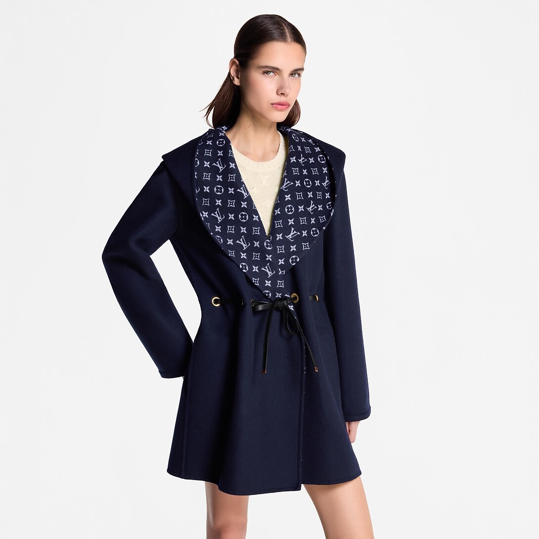 Cappotto a vestaglia con coulisse e cappuccio - Abbigliamento | LOUIS ...