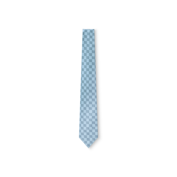 Cravatta Damier blu 100% seta | LOUIS VUITTON
