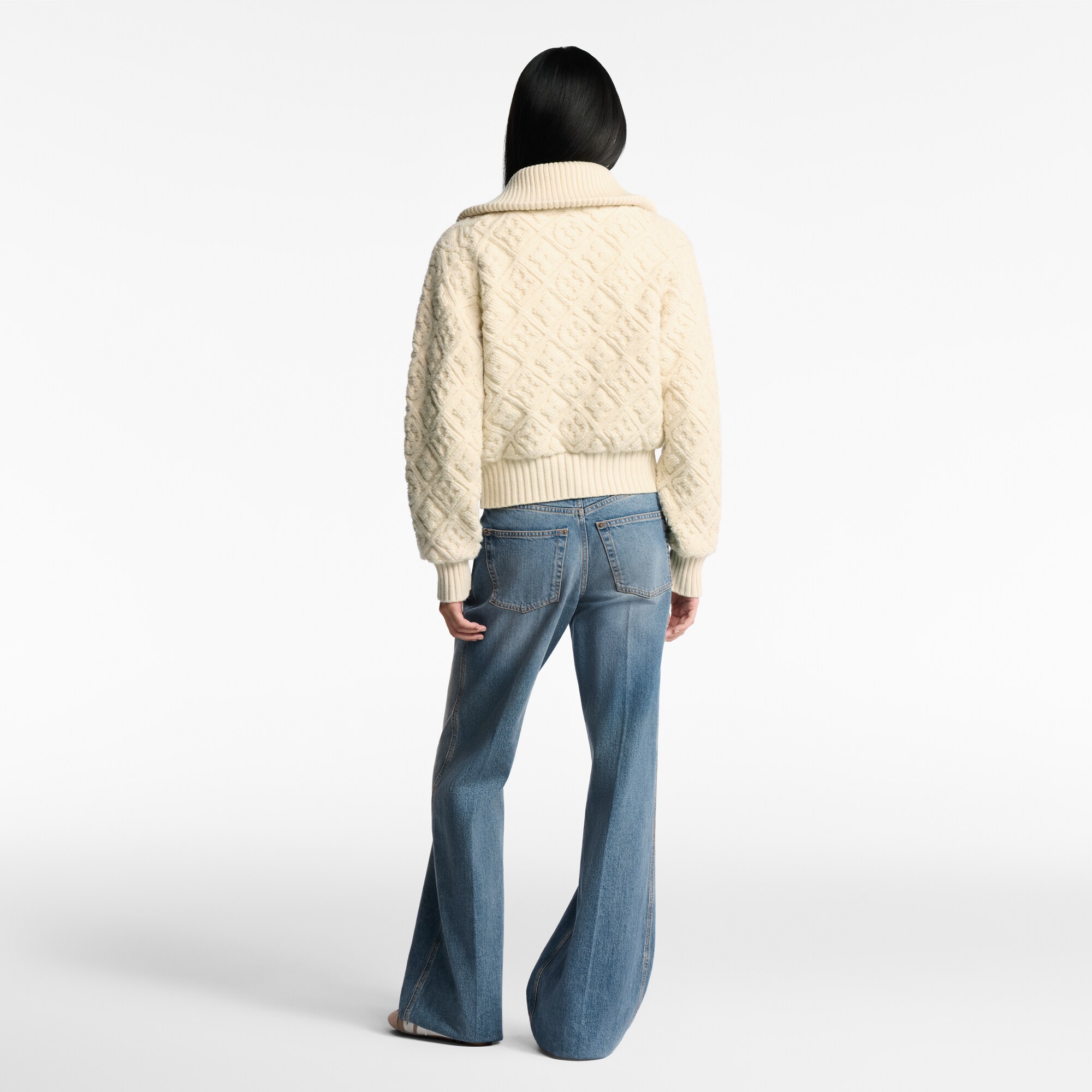 Giacca con motivo Monogram effetto shearling - Abbigliamento | LOUIS ...