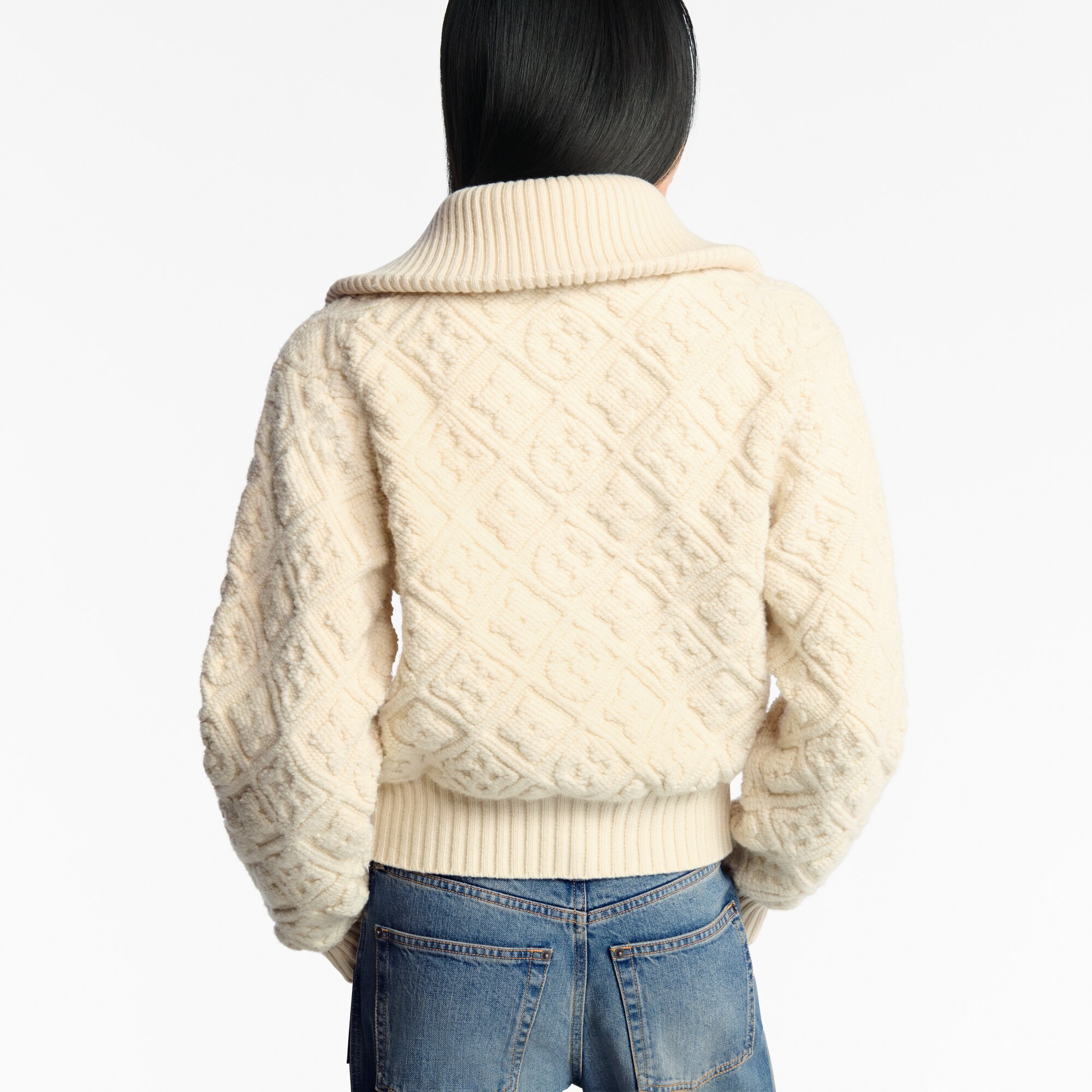 Giacca con motivo Monogram effetto shearling - Abbigliamento | LOUIS ...