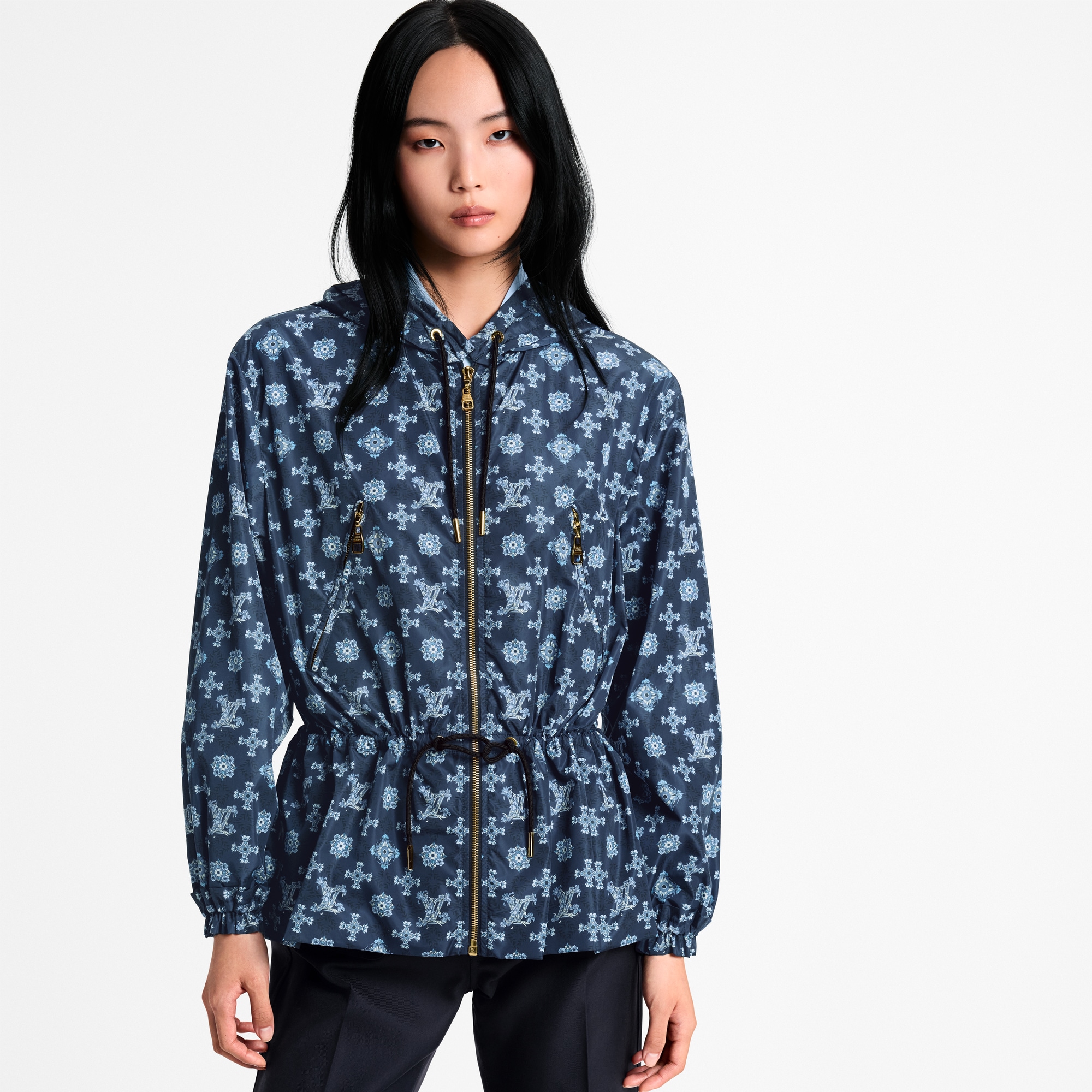 Parka con cappuccio e motivo Monogram Nouveau - Abbigliamento | LOUIS ...