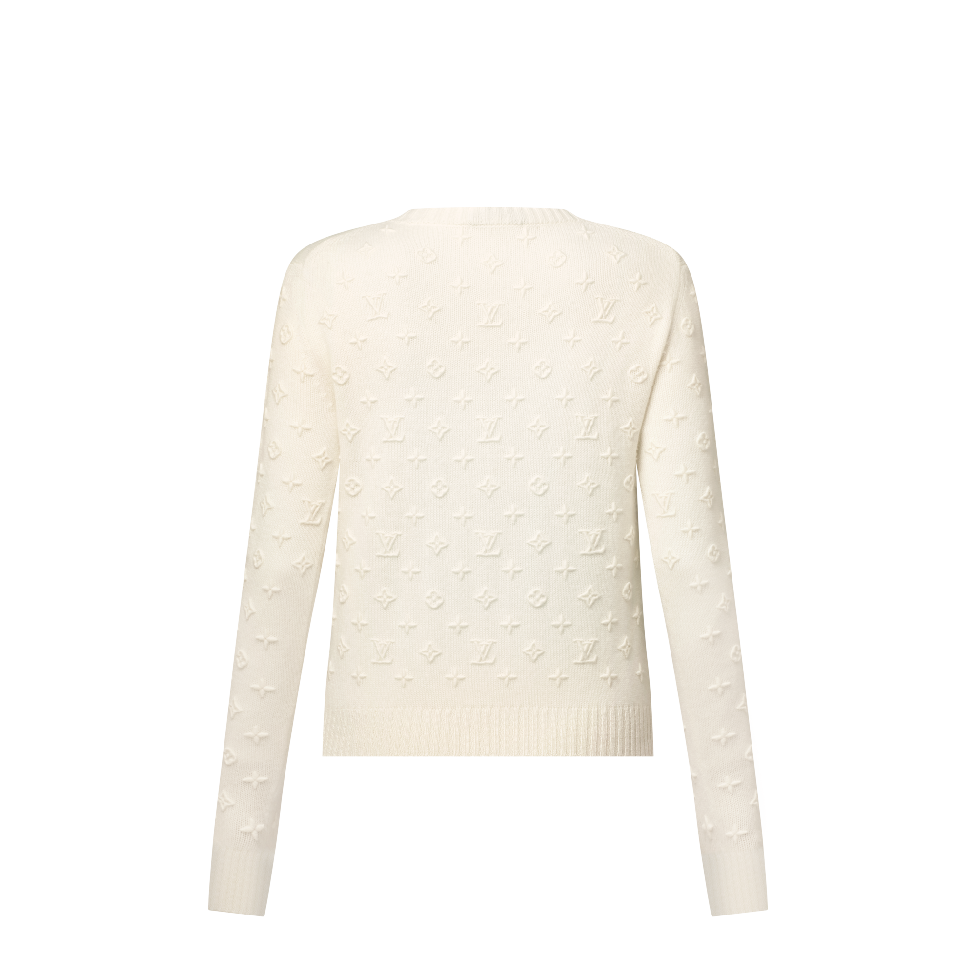 Pullover in maglia con motivo Monogram 3D - Abbigliamento 1AJXL9 ...