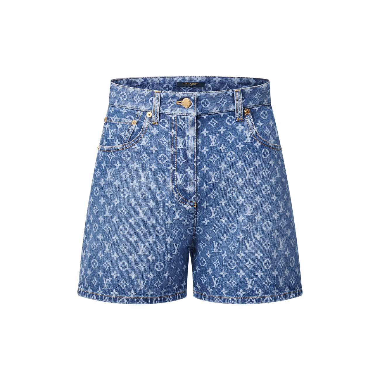 Shorts in denim con motivo Monogram - Abbigliamento 1AHEO8 | LOUIS VUITTON
