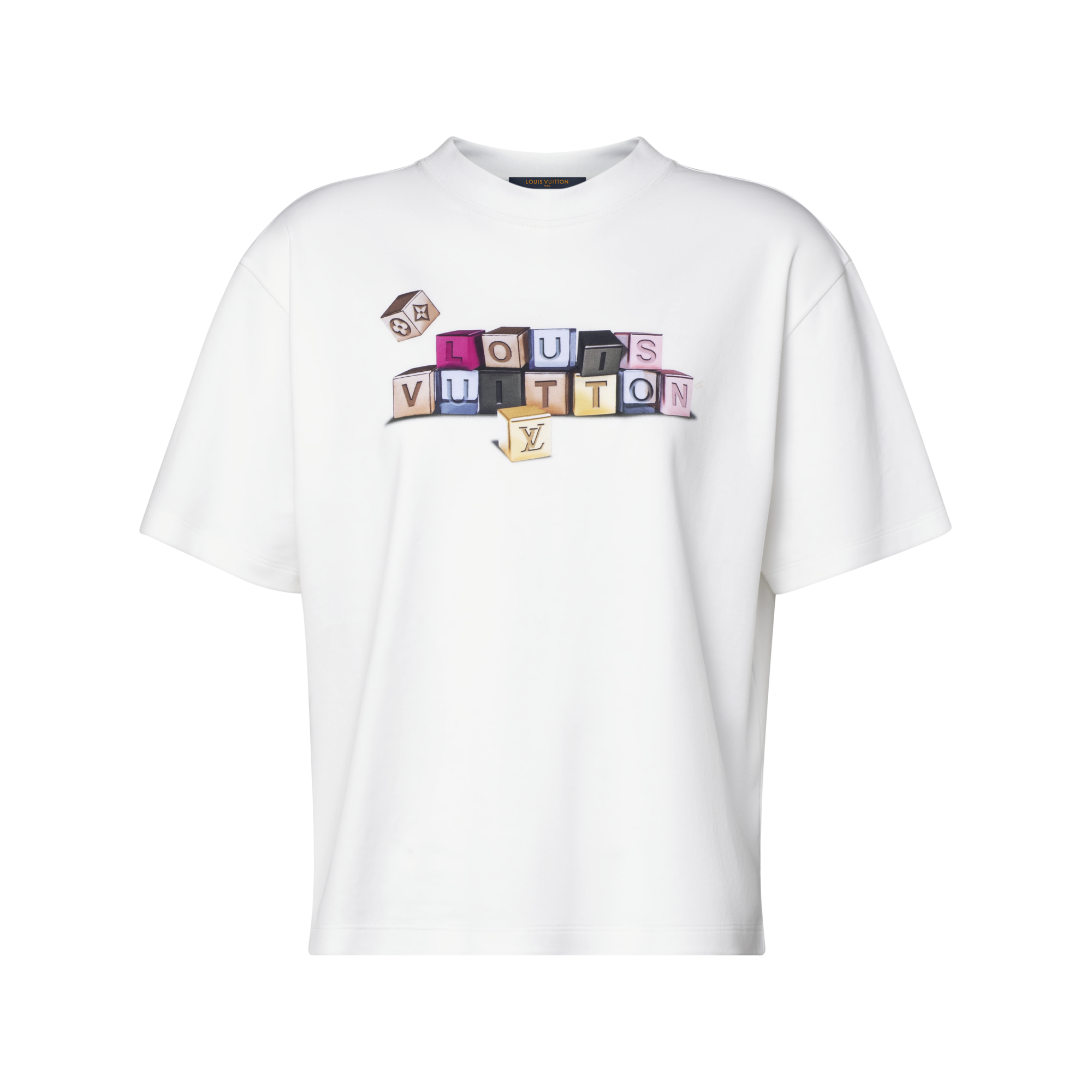 T-shirt con motivo di blocchi e firma - Abbigliamento 1AKEOJ | LOUIS ...