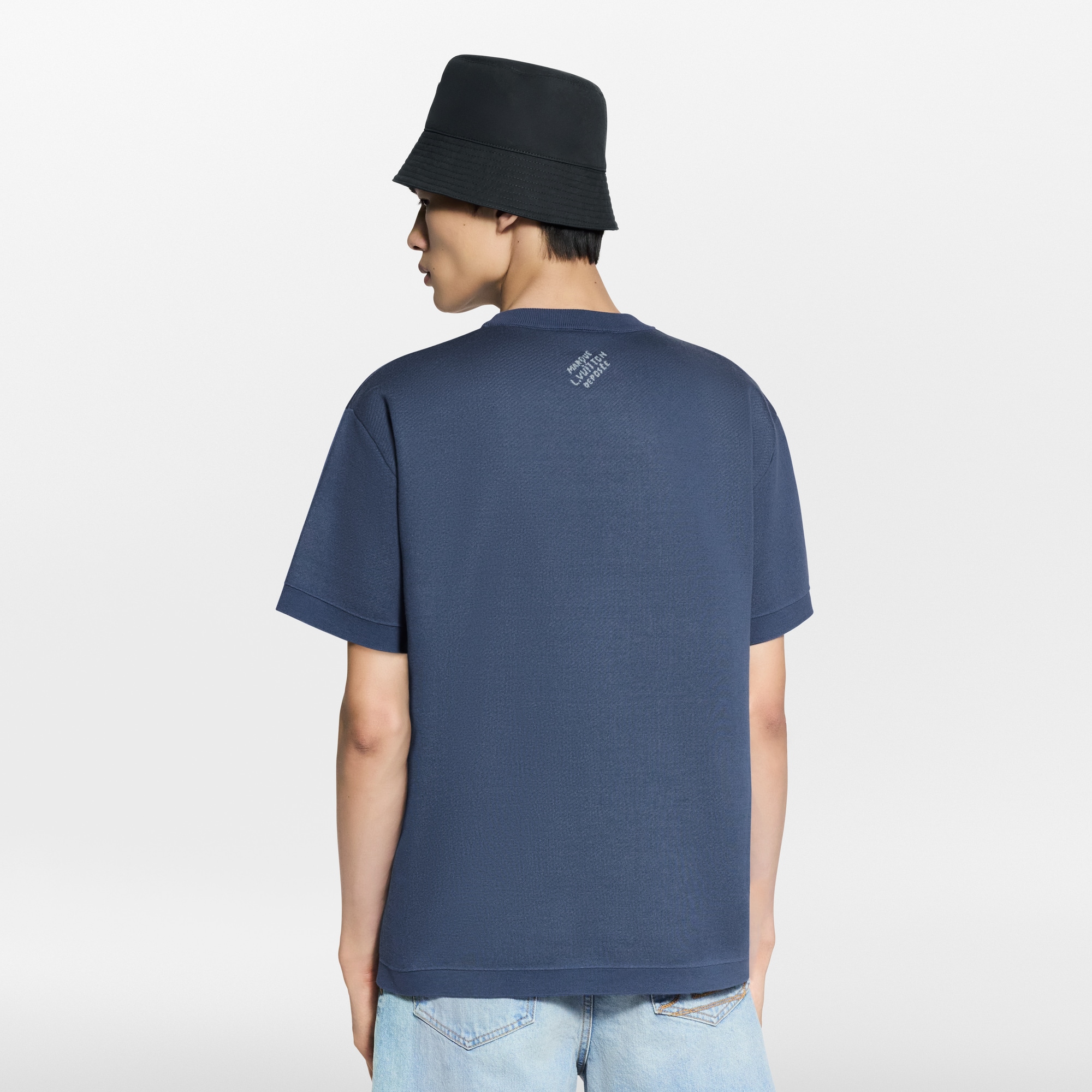 T-shirt in trama jacquard a maniche corte - Abbigliamento | LOUIS VUITTON