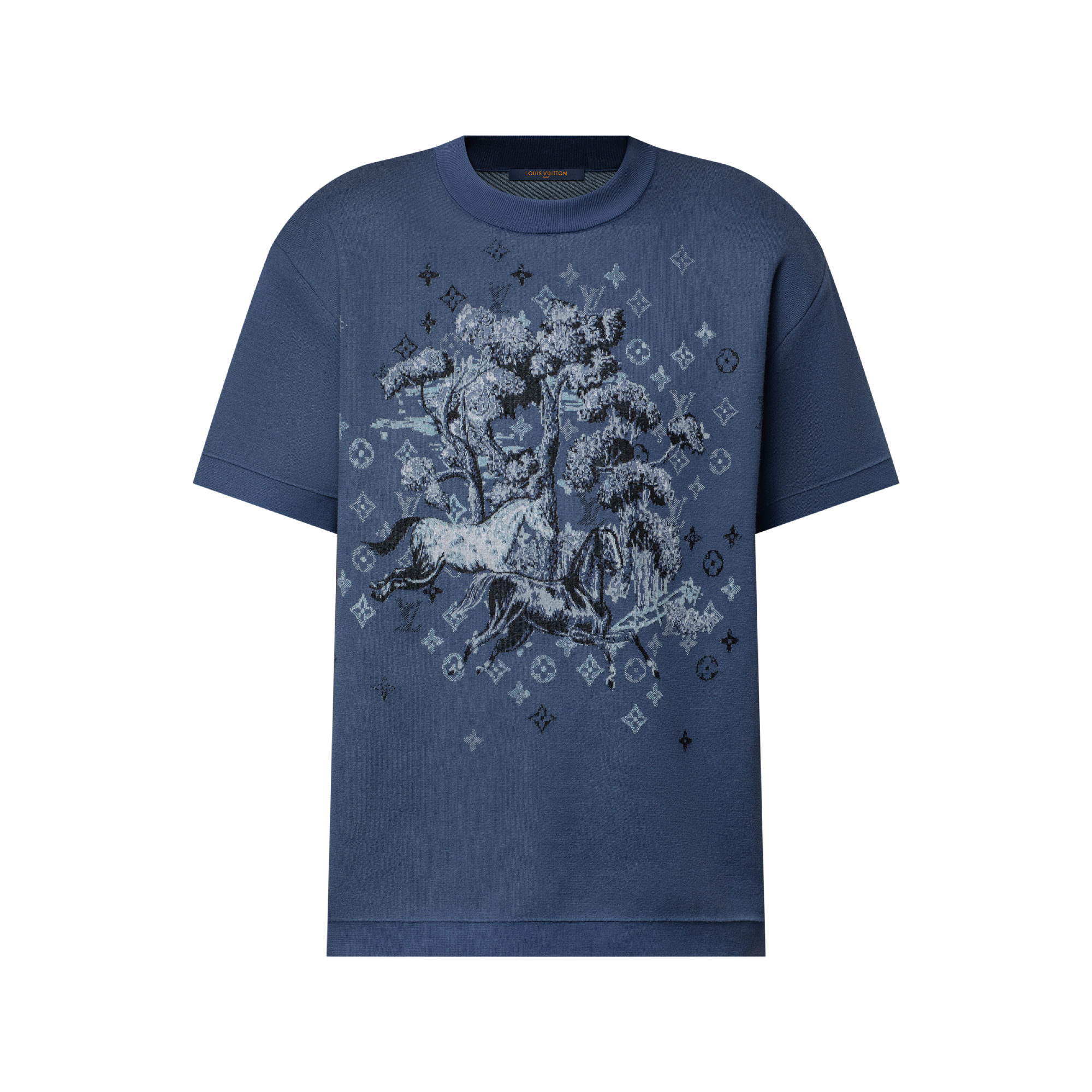 T-shirt in trama jacquard a maniche corte - Abbigliamento | LOUIS VUITTON